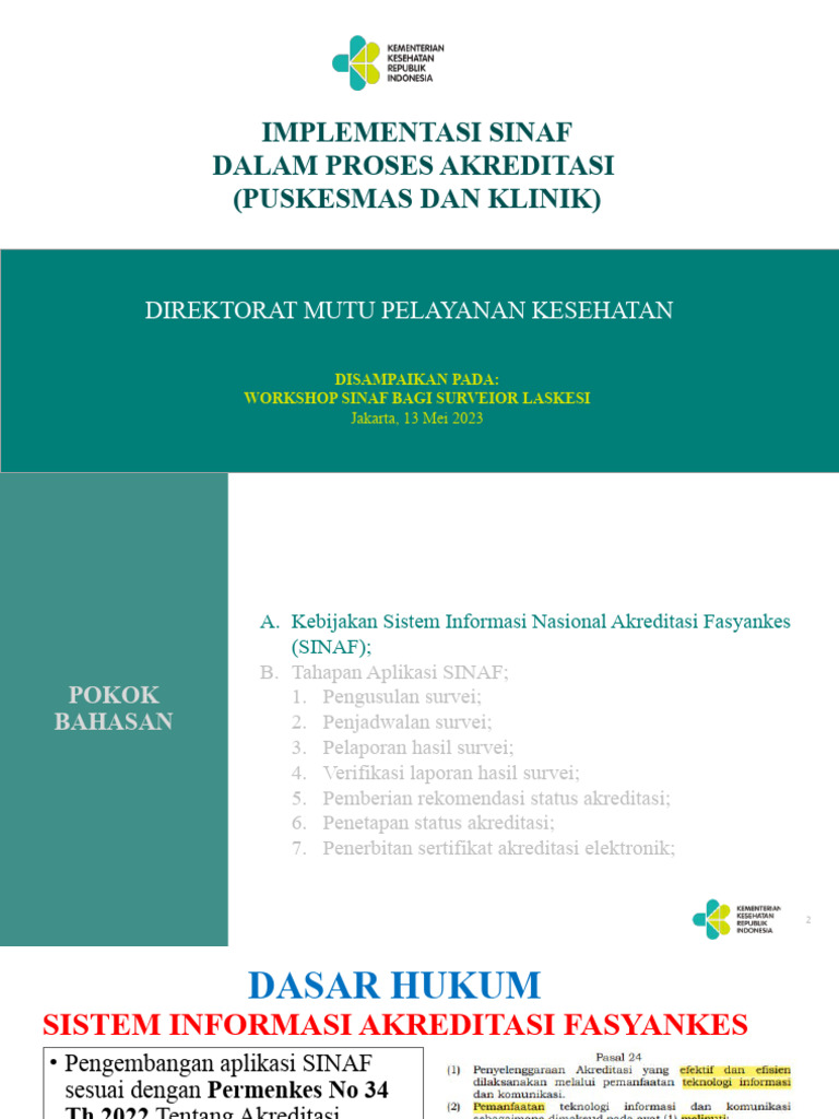 Tata Cara Pengajuan Survei Akreditasi Utk Fasyankes Puskesmas Klinik