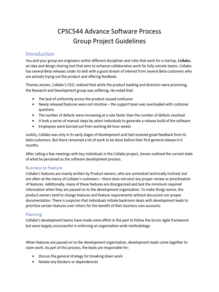 CPSC544 Project Guidelines | PDF | Software Development Process | Agile Software Development