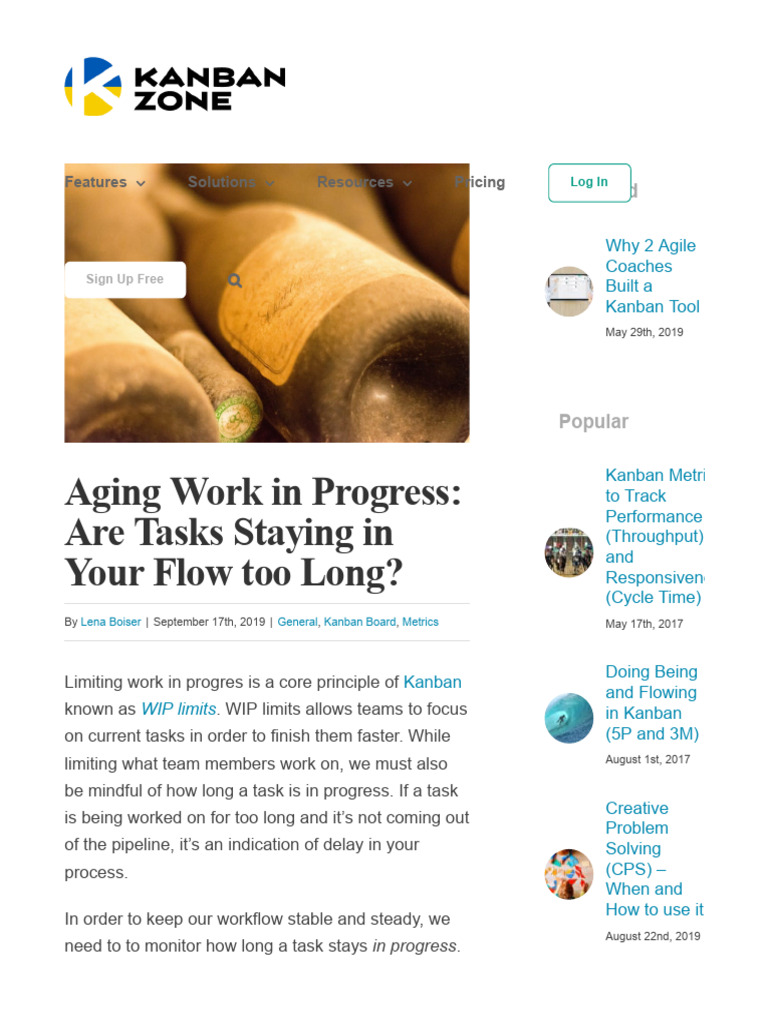 Optimize Kanban with WIP Aging Metrics | PDF | Scrum (Software ...