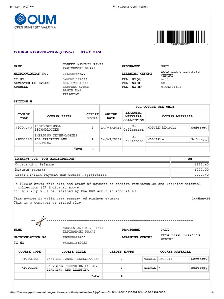 Print Course Confirmation | PDF | Payments | Visa Inc.