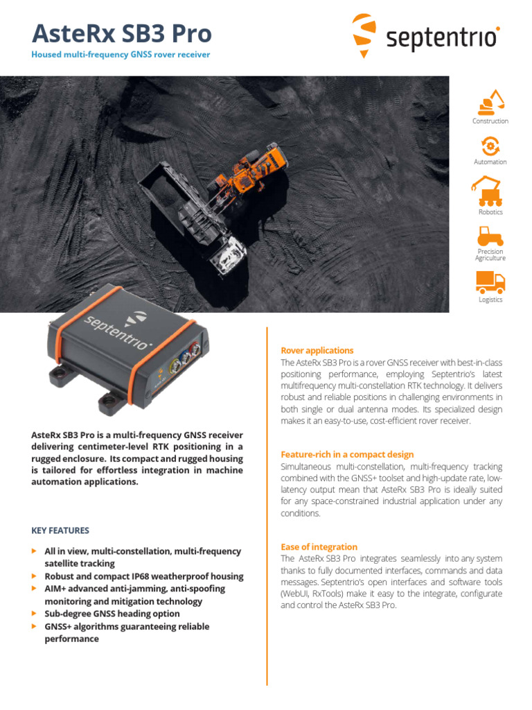 AsteRx SB3 Pro GNSS Receiver Overview | PDF | Computer Engineering ...
