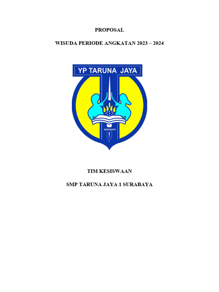Proposal Wisuda SMP Taruna Jaya 1 Surabaya | PDF