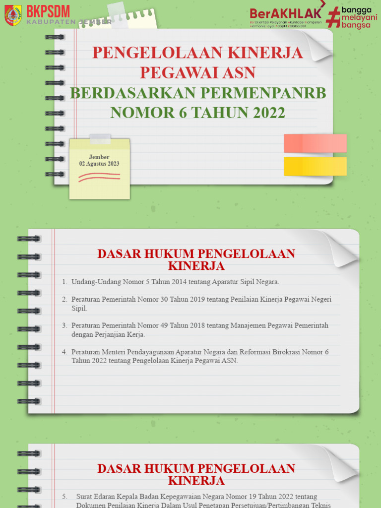 Paparan SKP Permenpan 6 2022 Lengkap New | PDF