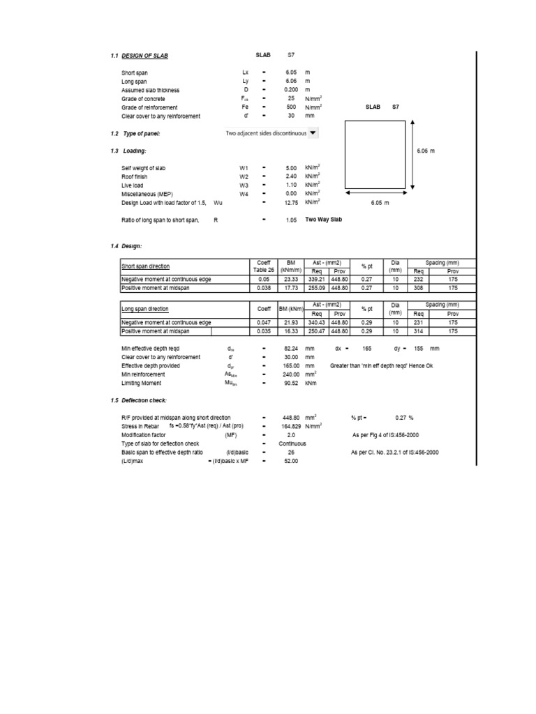 Deflection Check For Slab | PDF | Structural Engineering | Civil ...