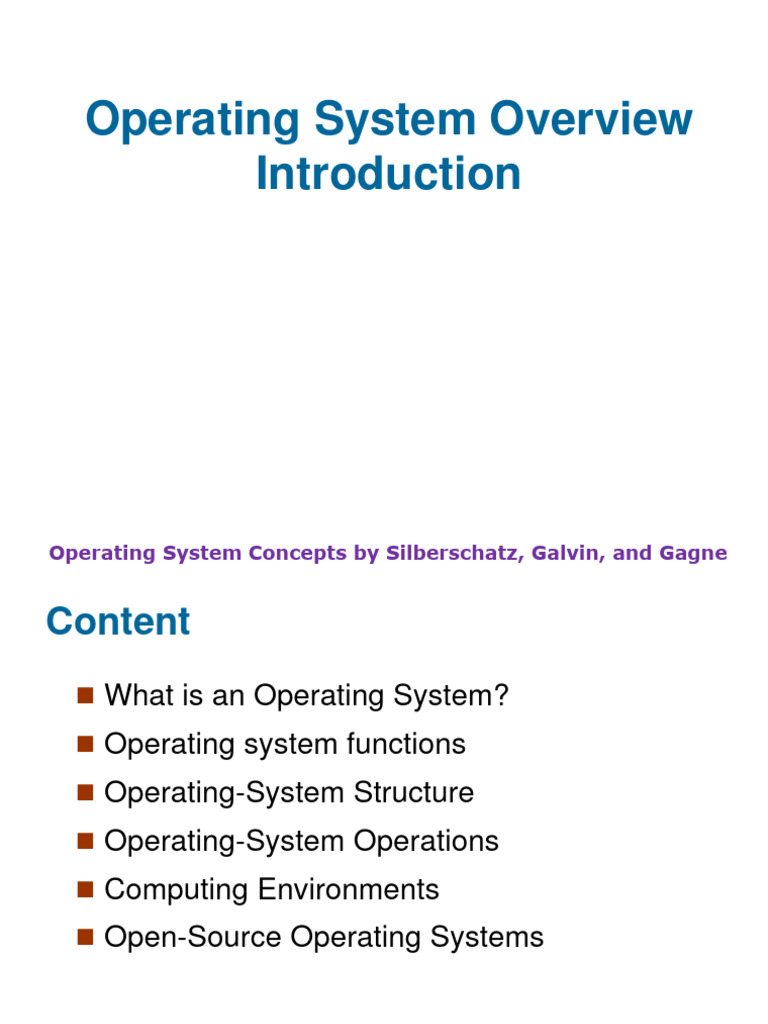 Unit-1 OS Overview | Download Free PDF | Operating System | Computer ...
