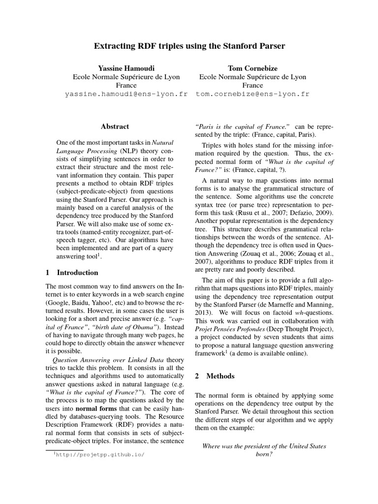 Extracting RDFTriples Using Stanford Parser | Download Free PDF ... Extracting RDFTriples Using Stanford Parser | Download Free PDF ...