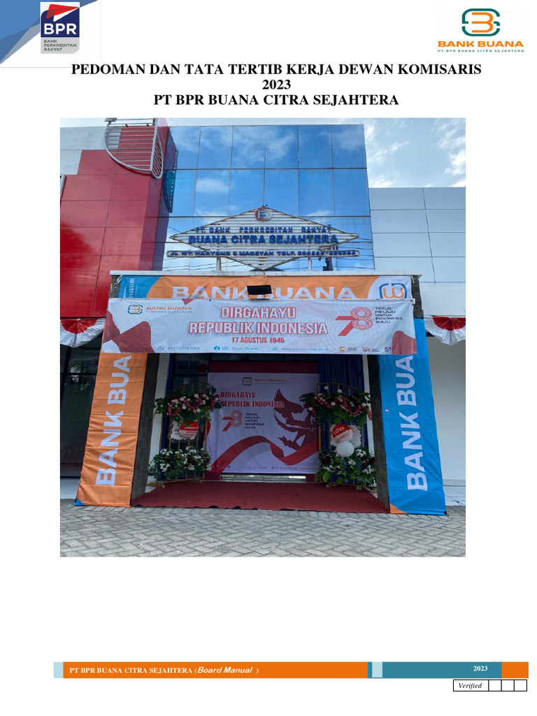 Pedoman Dan Tata Tertib Kerja Dekom 2023 | PDF