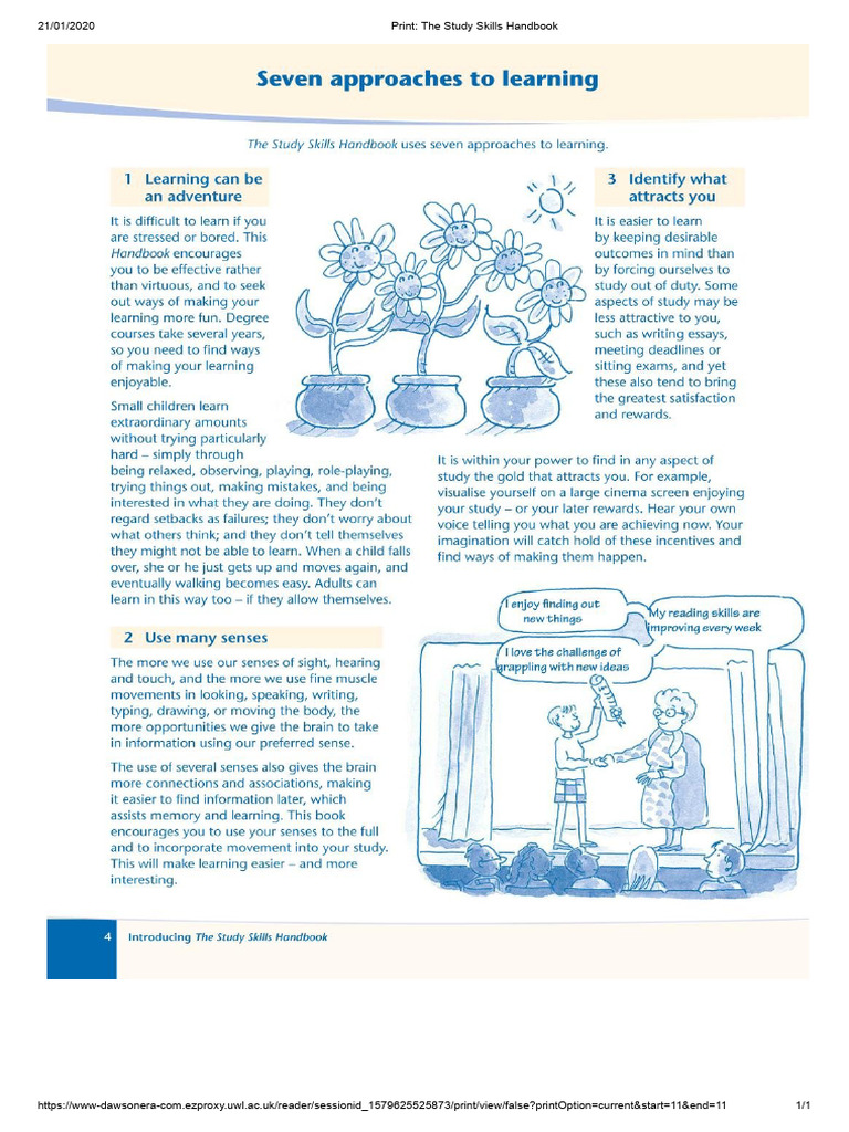 Study Skills Handbook Overview | PDF