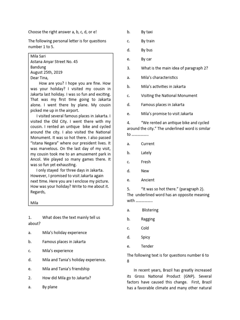 Soal English SM GNP XI IPS | PDF