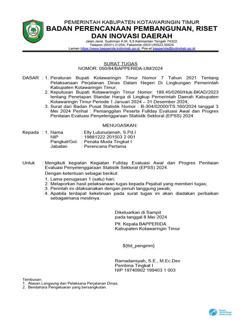 20240422124711surat Tugas - Kop OPD | PDF