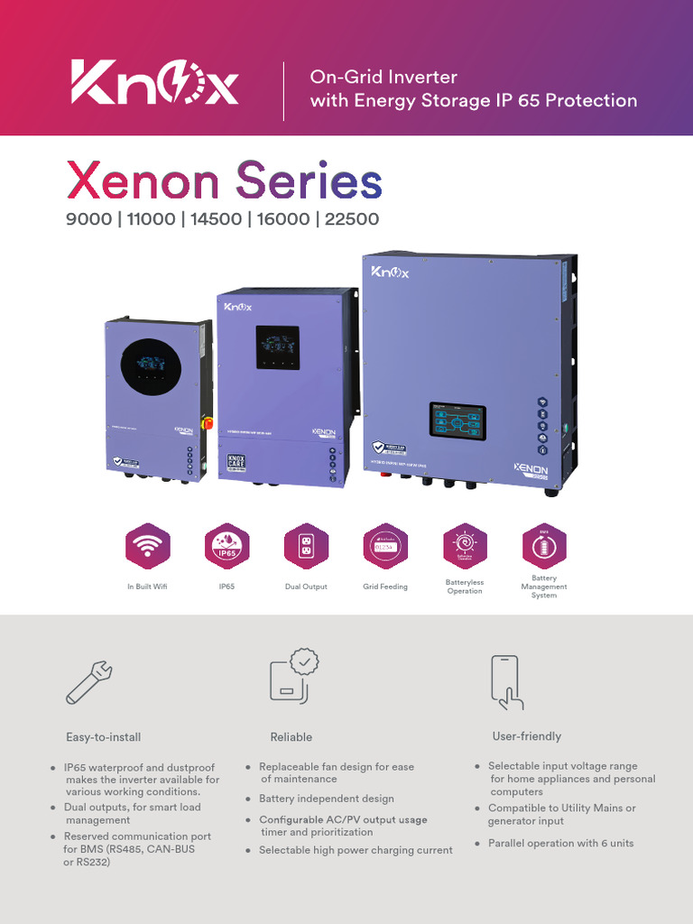 Knox - Xenon Series | PDF | Power Inverter | Alternating Current