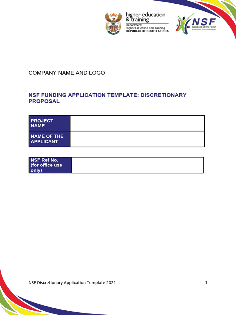 NSF Discretionary Application Template Final Nov 2021 | PDF | Risk | Employment