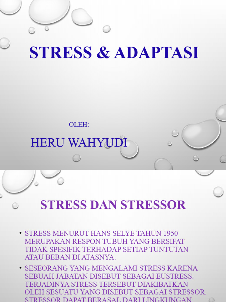 Stres: Jenis, Sumber, dan Adaptasi | PDF