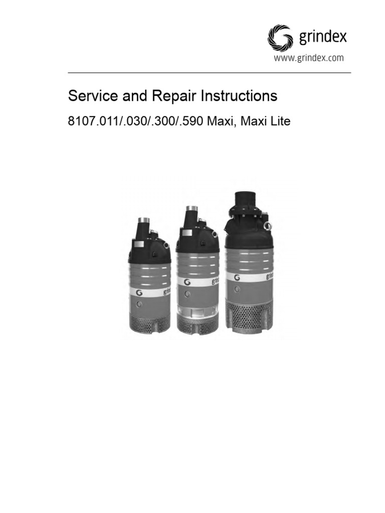 Service and Repair Grindex Pumps | PDF | Fuse (Electrical) | Waste