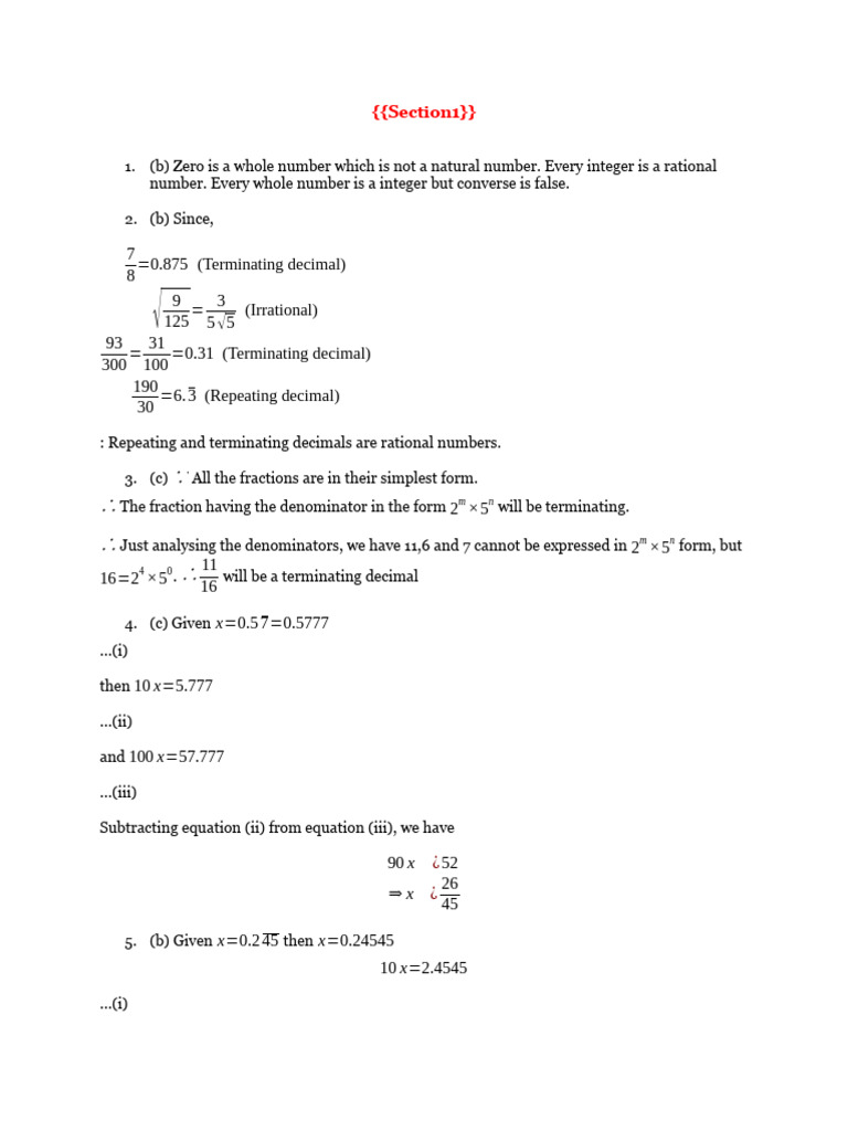 01 Number system (2) | PDF | Numbers | Decimal