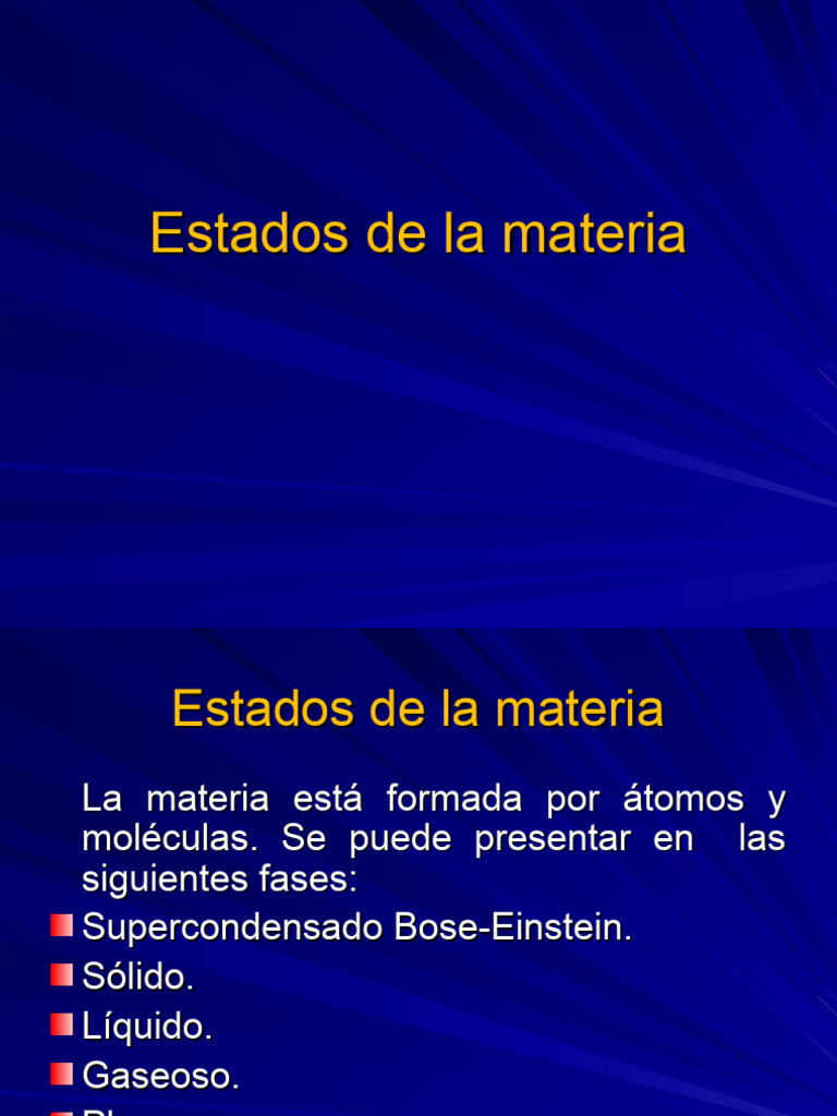 Estados de la Materia: Características y Tipos | PDF | Líquidos | Sólido
