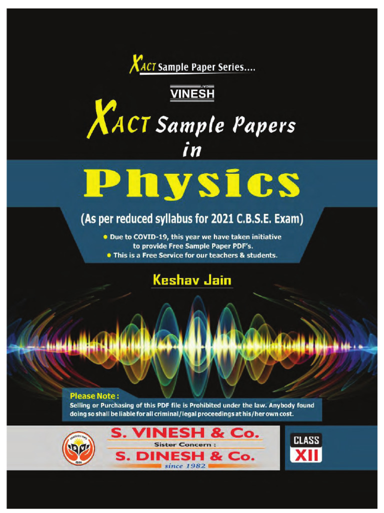 CBSE 2021 Solved Physics Sample Paper | PDF | Photoelectric Effect ...