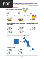 Math Kangaroo 2025 Sample Questions | PDF | Circle | Area