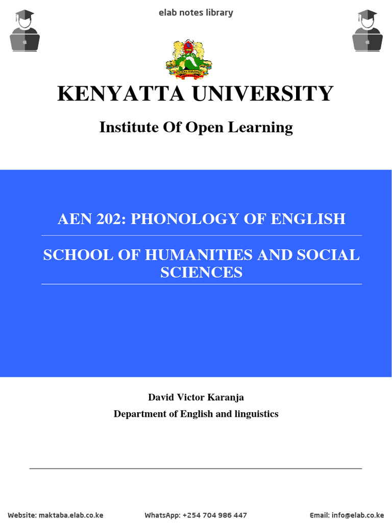 AEN 200 - Introduction To Phonetics & Phonology Premium Notes - Elab ...