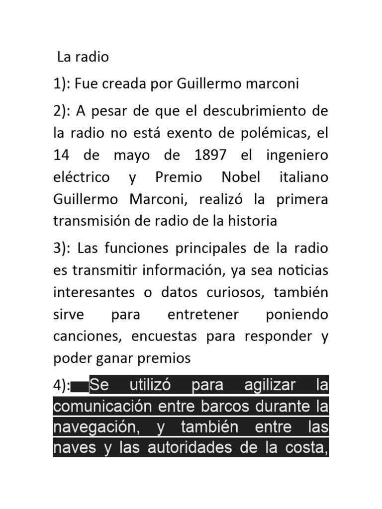 Historia y funciones de la radio | PDF