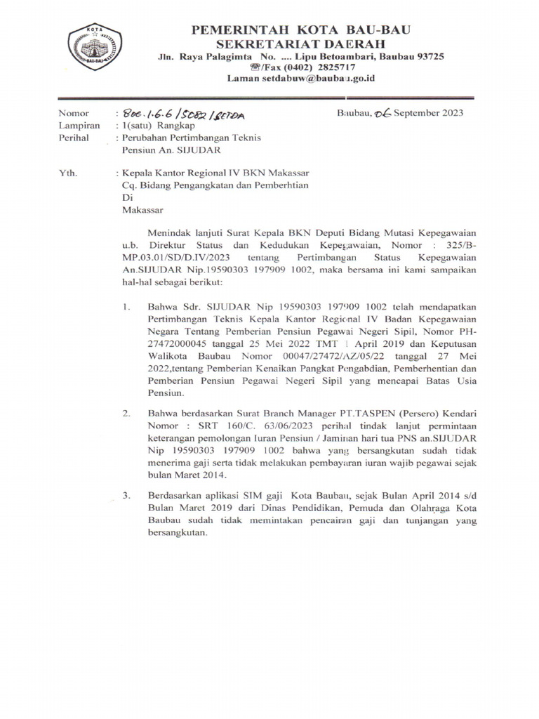 Permohonan Pembatalan Pertek | PDF