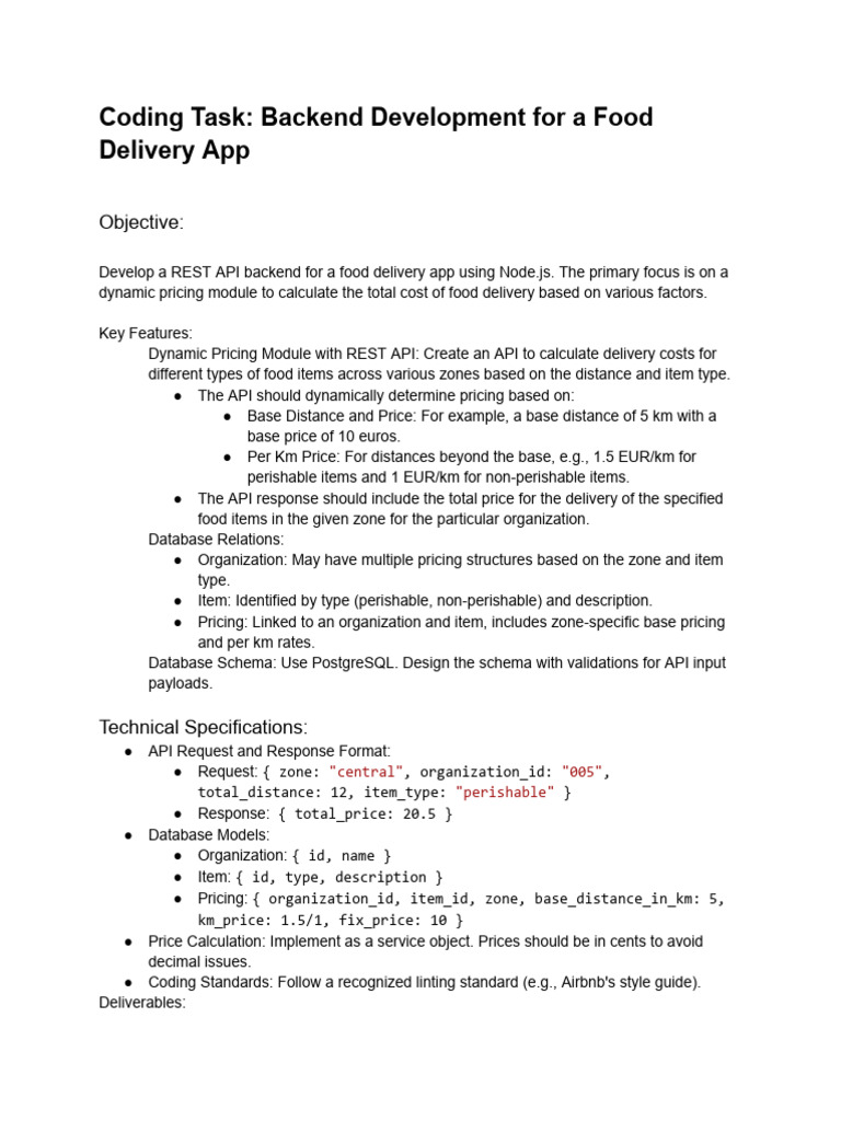 Food Delivery Assignment | PDF | Databases | Postgre Sql