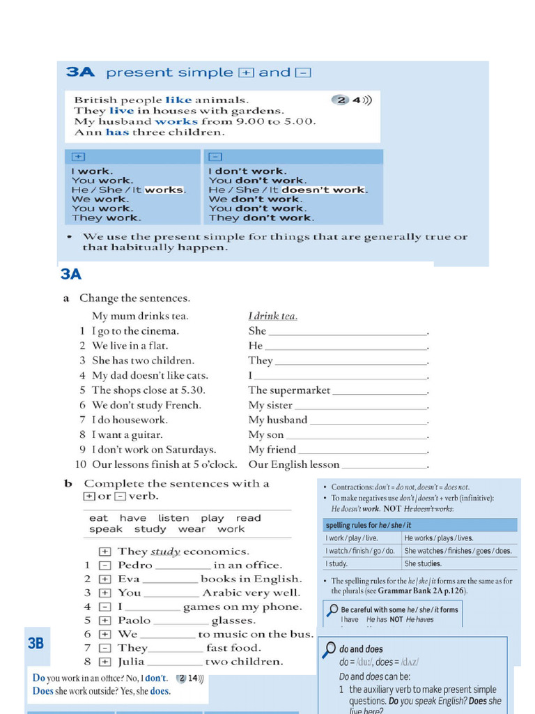 s3_present Simple Tense | PDF