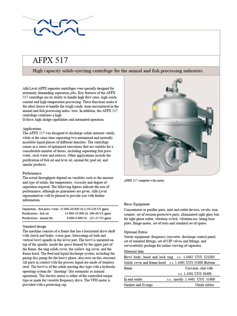 Afpx 517 | PDF | Pump | Liquids