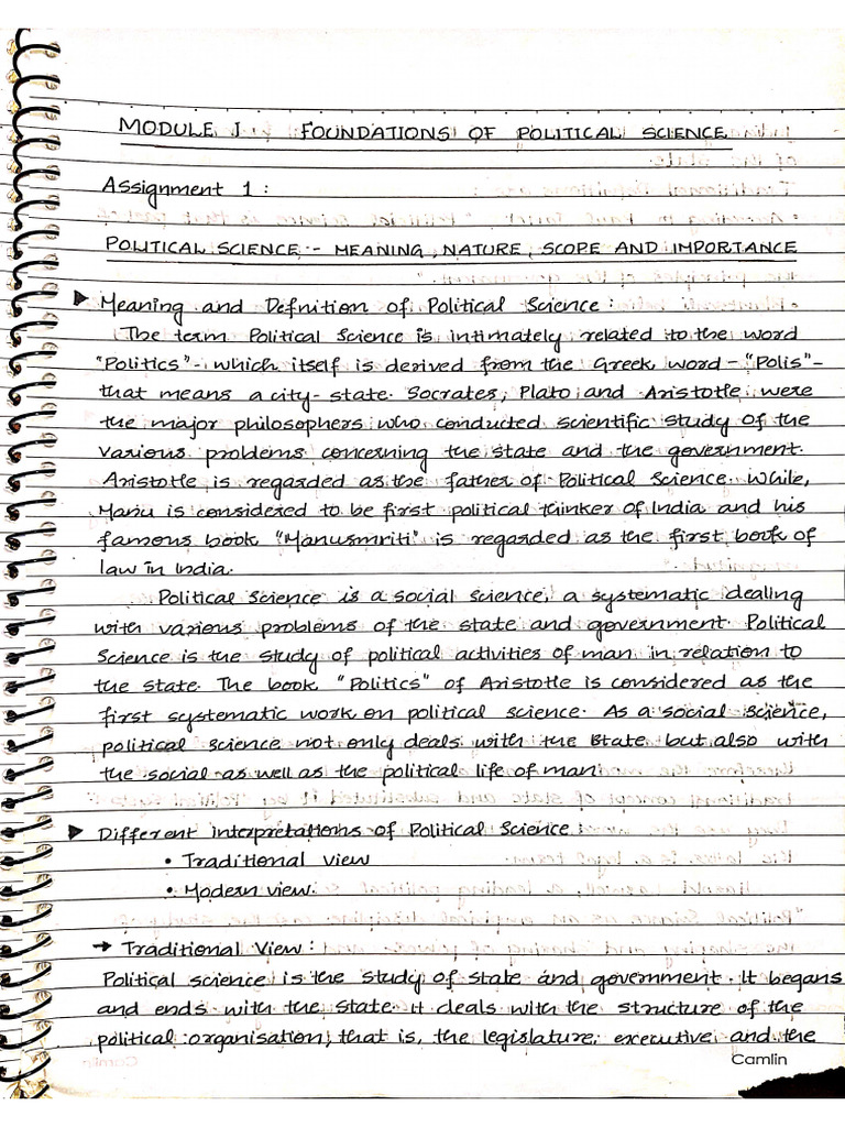 Politics. 1st Sem. 1st Module | PDF