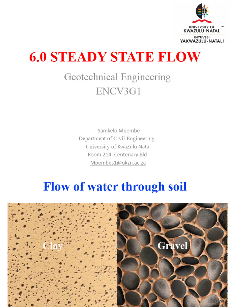 6 Steady State Flow 2024 | PDF | Permeability (Earth Sciences) | Porosity