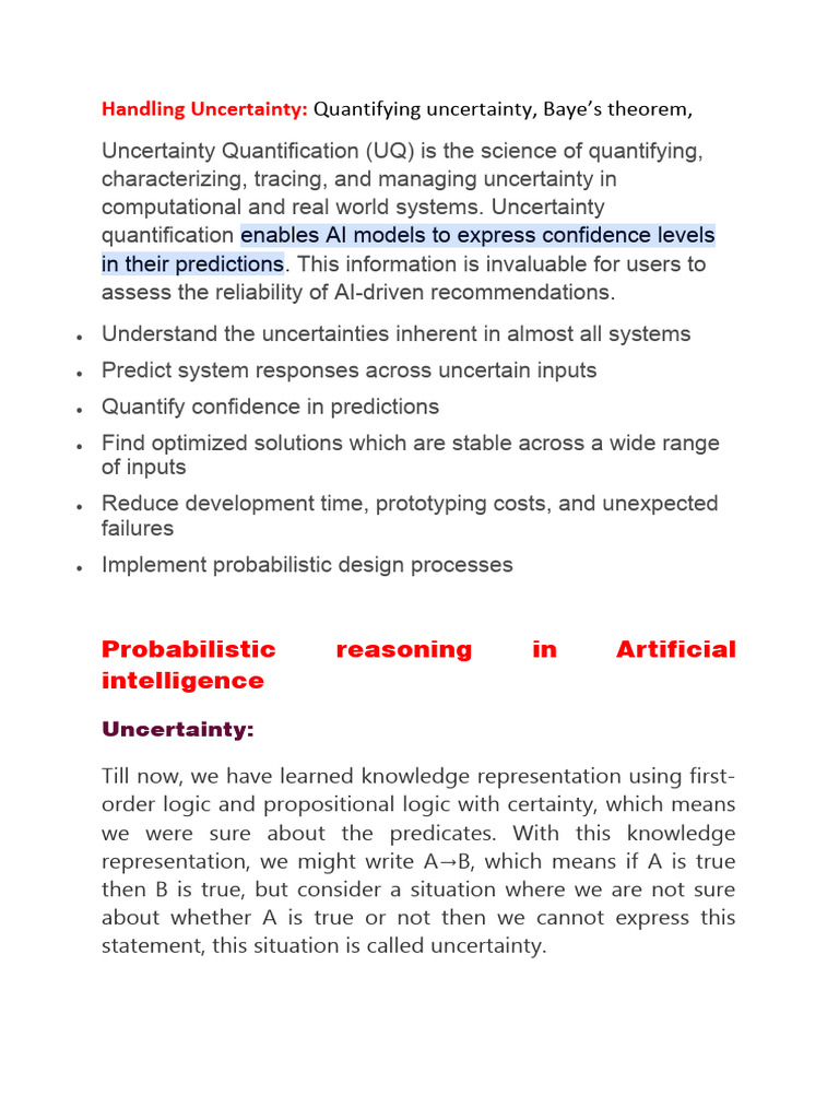 Handling Uncertainty | Download Free PDF | Bayesian Inference | Markov Chain