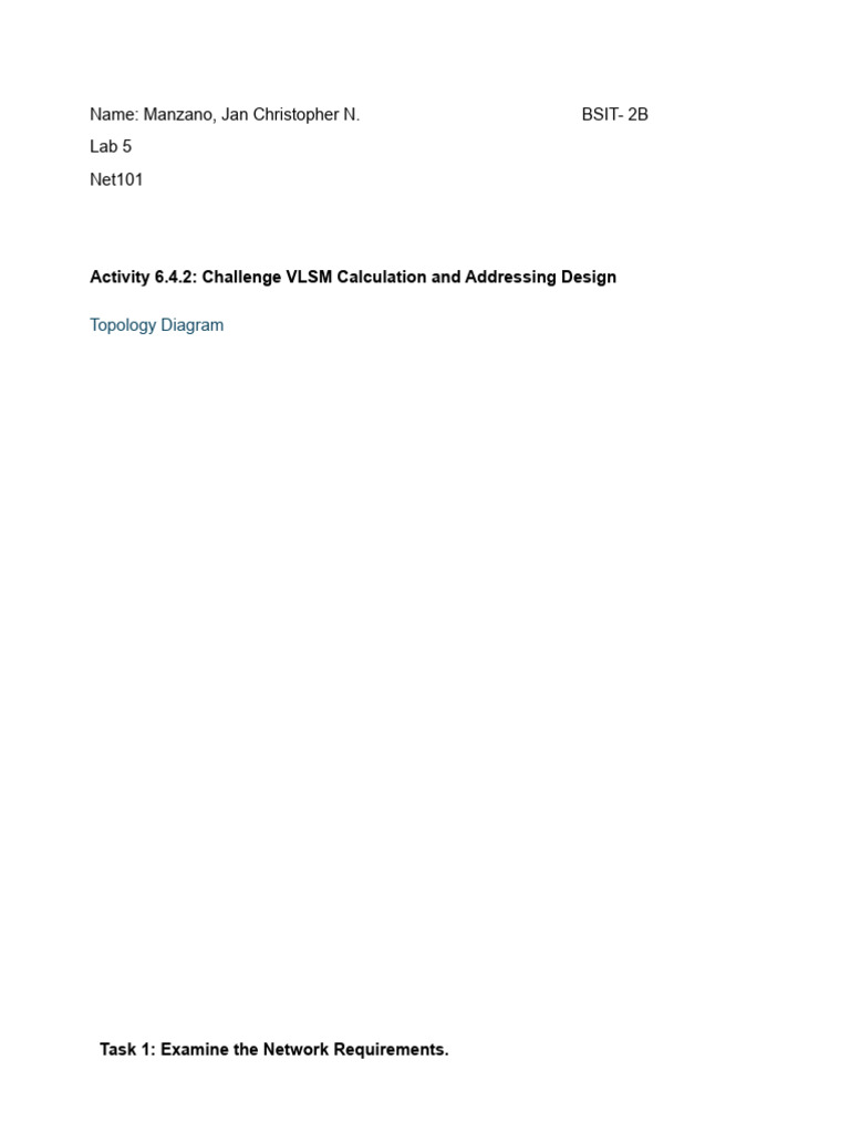 Name: Manzano, Jan Christopher N. Bsit-2B Lab 5 Net101 | Download Free ...