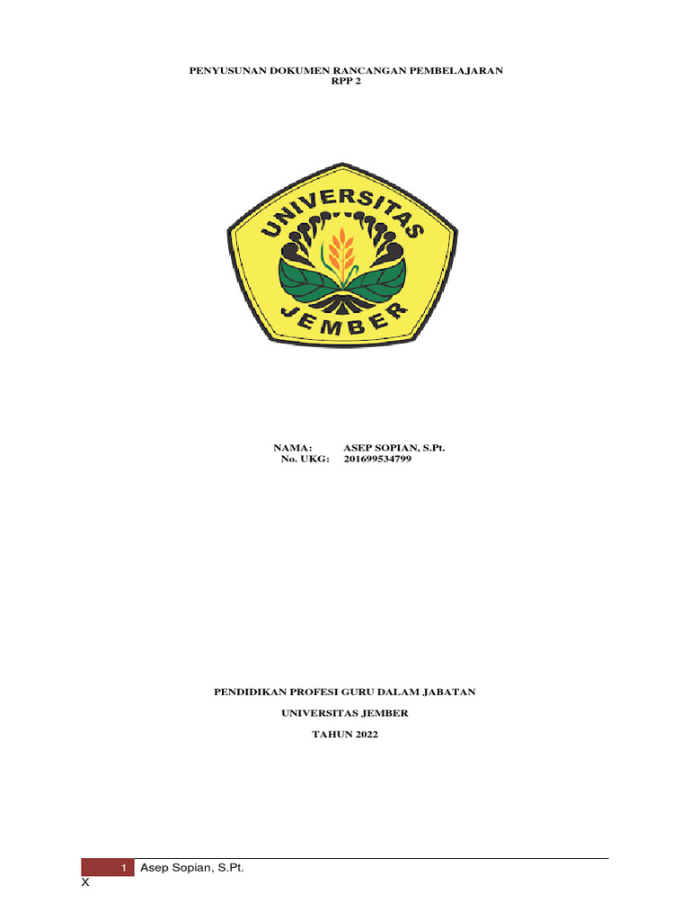 RPP 2 PPG Asep Sopian | PDF | Karier & Perkembangan | Sains & Matematika