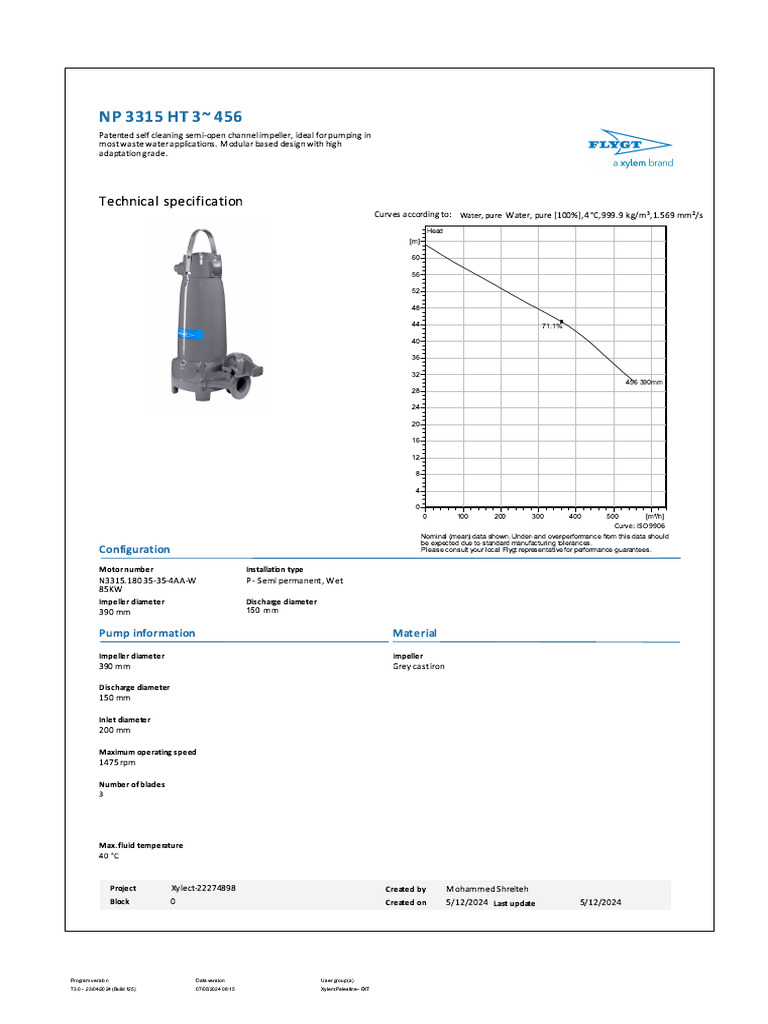 NP 3315 HT 3 456: Technical Specification | PDF | Electric Motor ...