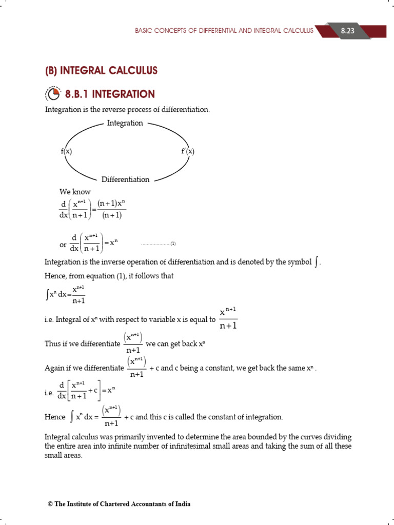 Ca Foundation Integral Calculus | PDF | Integral | Derivative