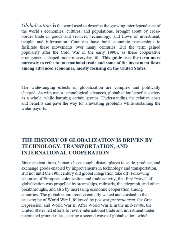 Globalization Content 123 | PDF | Globalization | Supply Chain