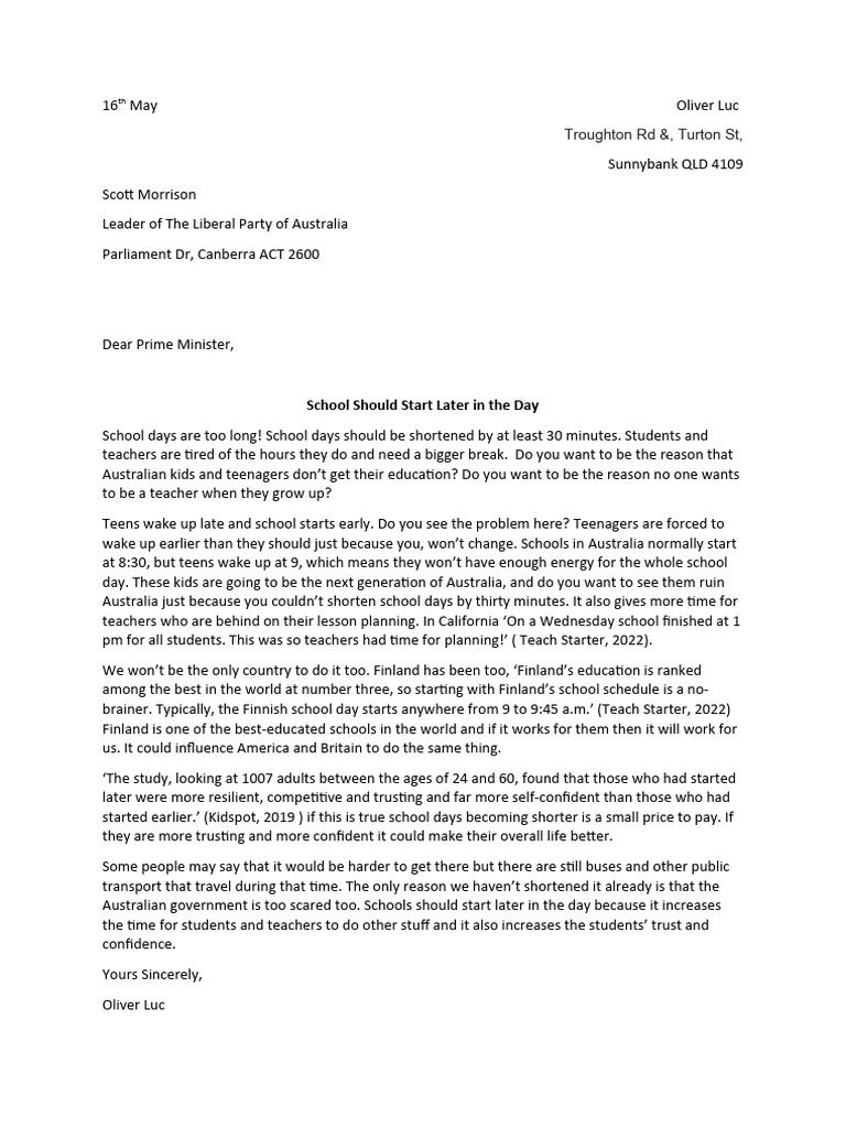 Persuasive Letter | PDF