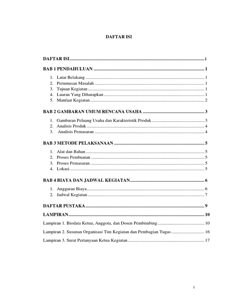 Proposal - TAKABEK - Inovasi Tas Ekonomis Unik Dan Kreatif Dalam Upaya Pengurangan Limba Perca ...