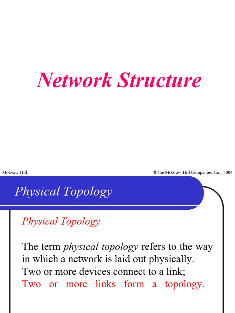 Lec 03 To Lec 05 Physical Structure or Topologies | PDF | Network Topology | Computer Network