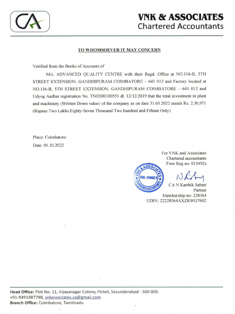 CA Certificate | PDF