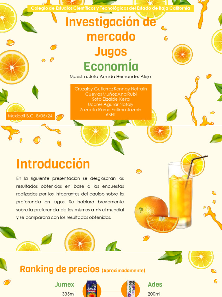 Jugos | PDF | Azúcar | Dieta y nutrición