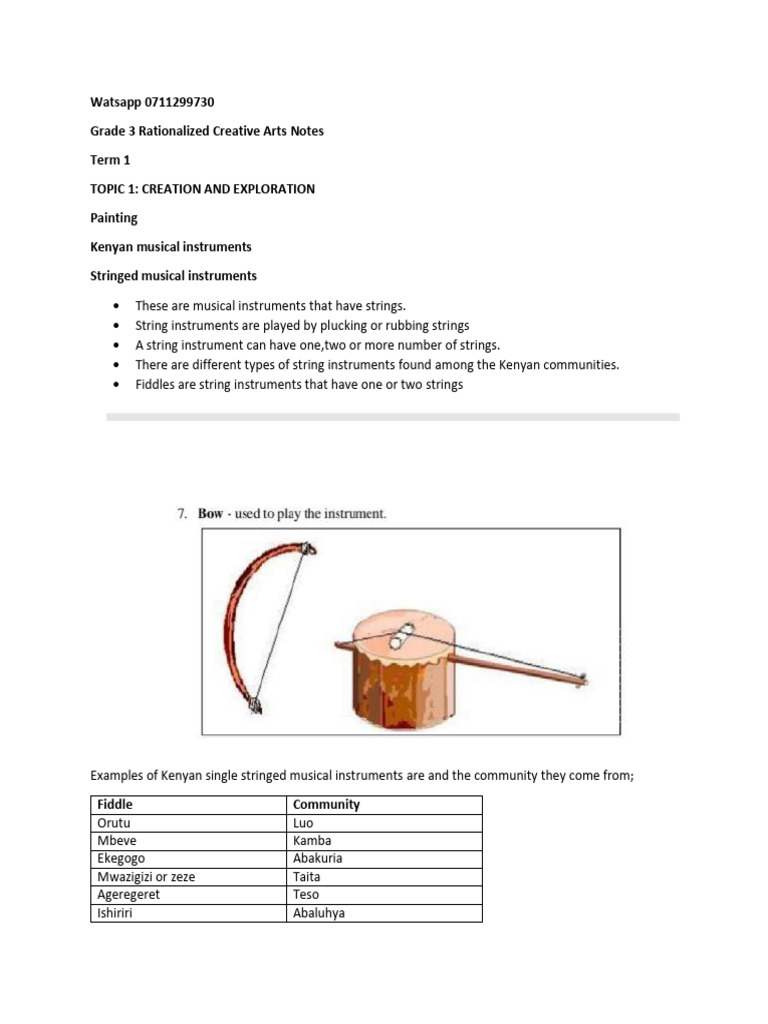 15601-grade-3-rationalized-creative-arts-notes | PDF | Rhythm | String ...