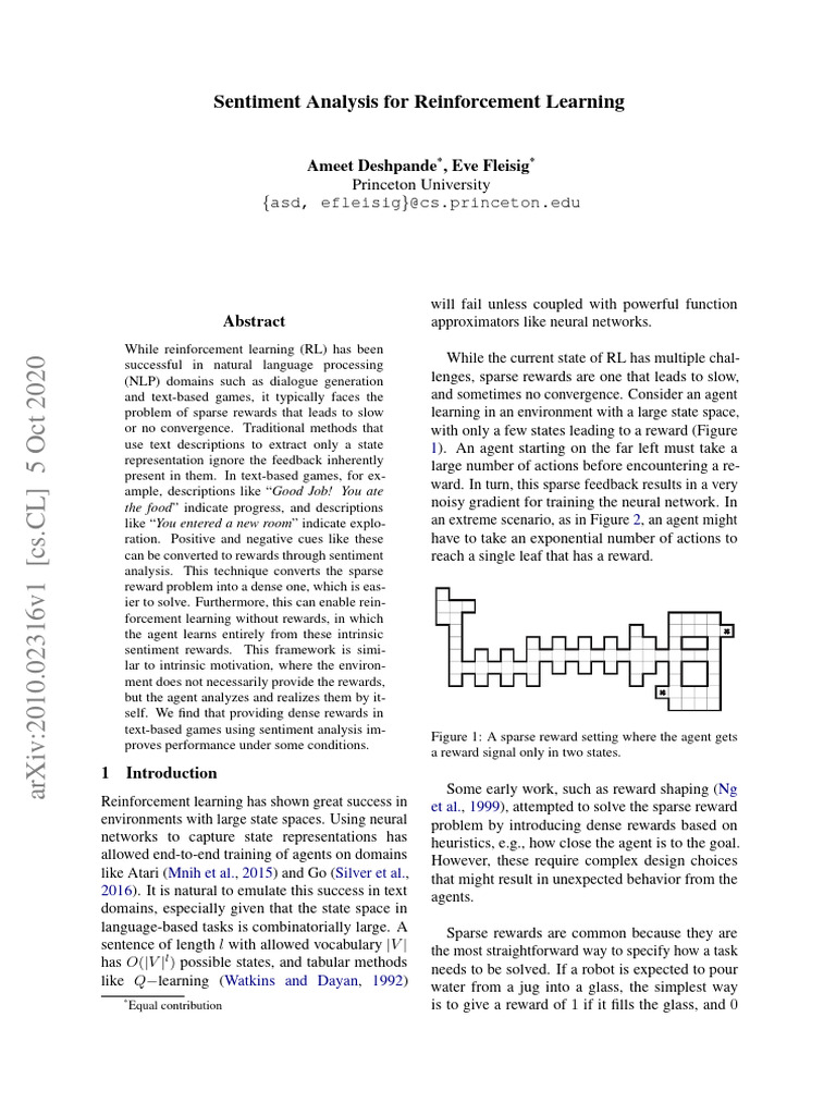 Sentiment Analysis Using RL | PDF | Learning | Cognitive Science