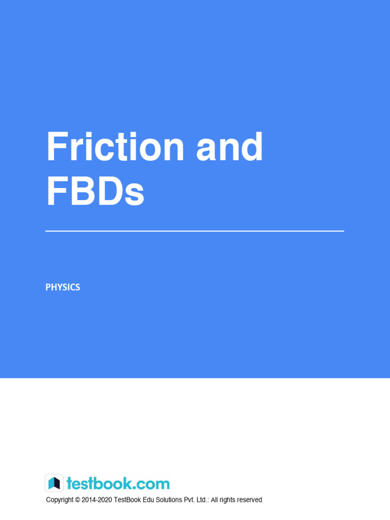 Friction and FBDs - Study Notes | PDF | Friction | Force