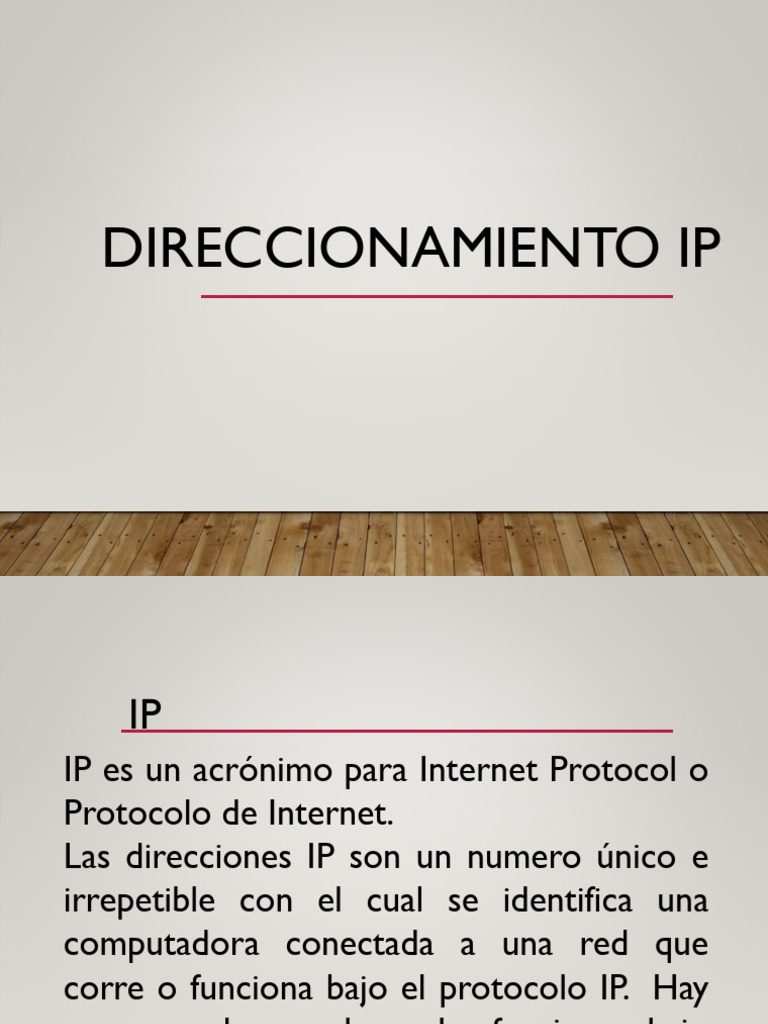 Direccionamiento IP | PDF | Dirección IP | Protocolos de internet