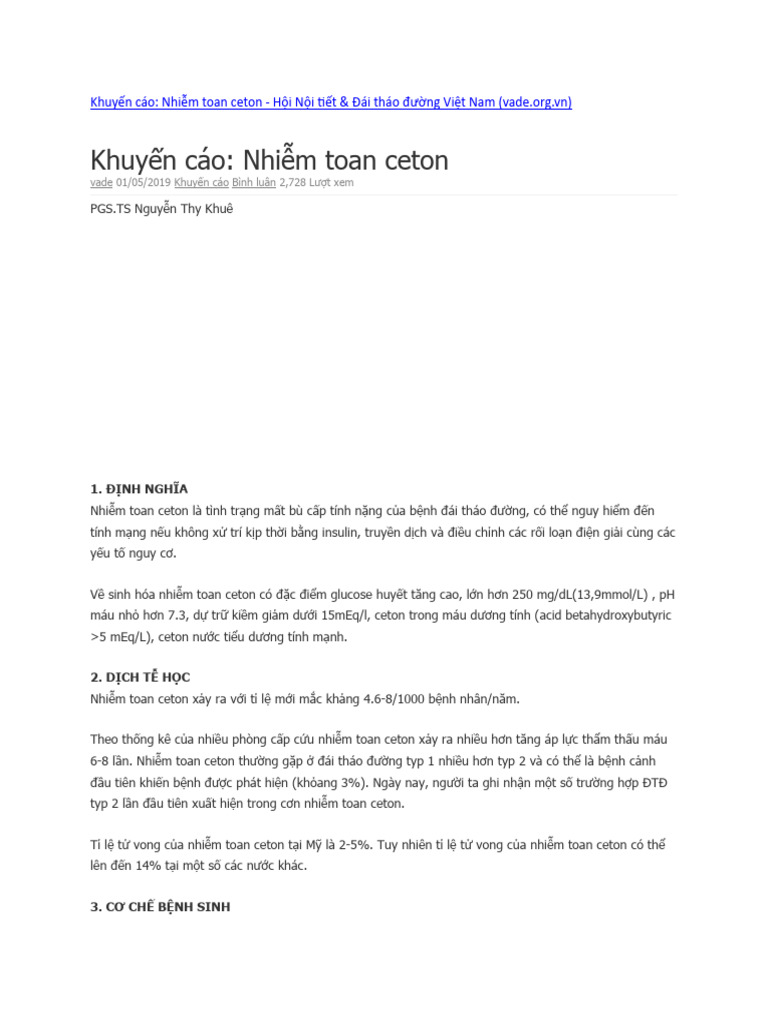 Khuyến cáo Toan ceton | PDF