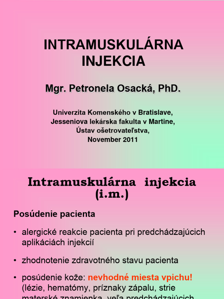Intramuskul Injekcia | PDF