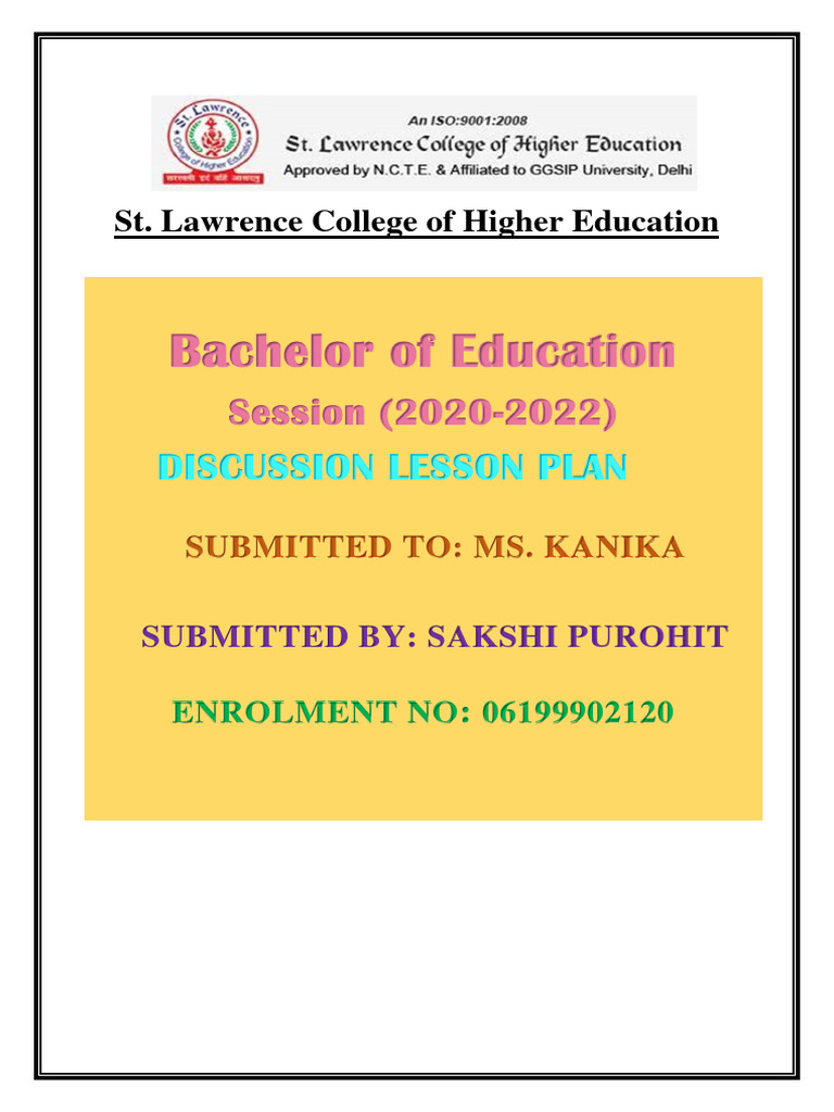 Discussion Lesson Plan (English) | PDF | Metaphor | Lesson Plan