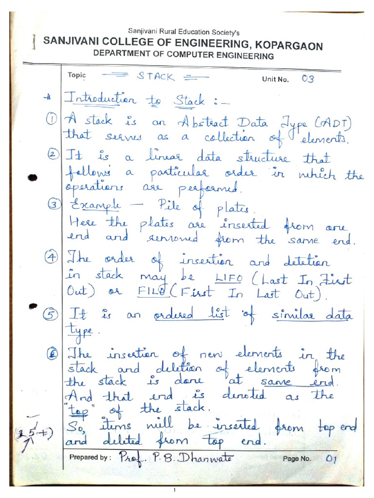 FDS Unit 3 Stack | PDF
