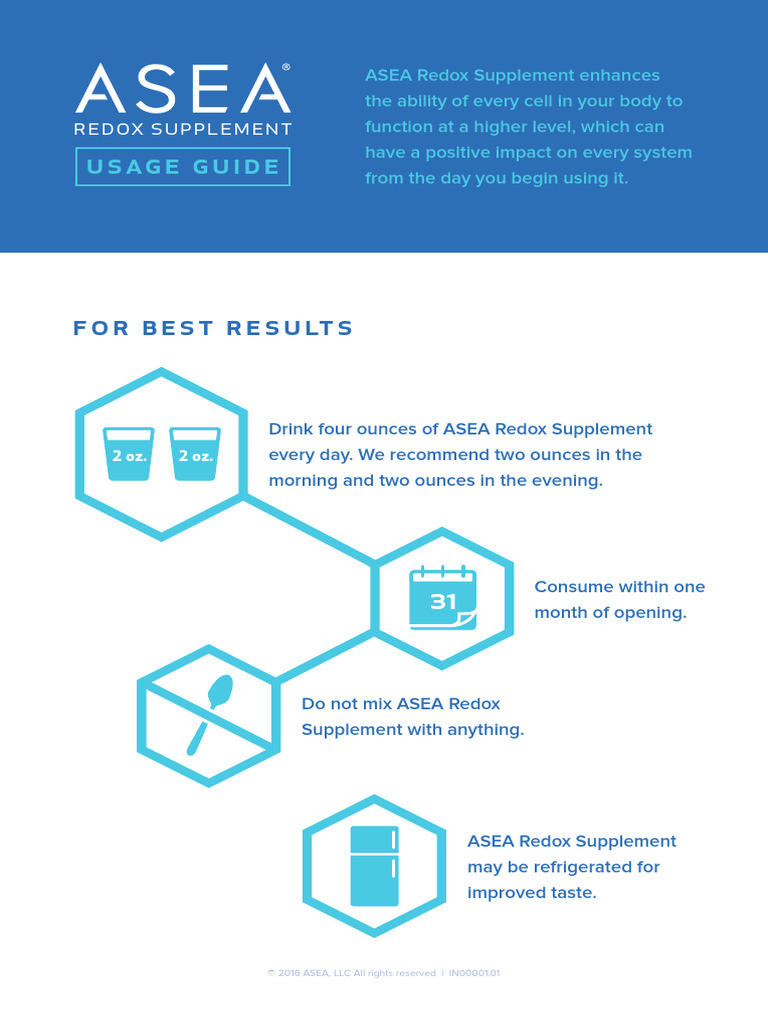 ASEA Redox Supplement Usage Guide | PDF